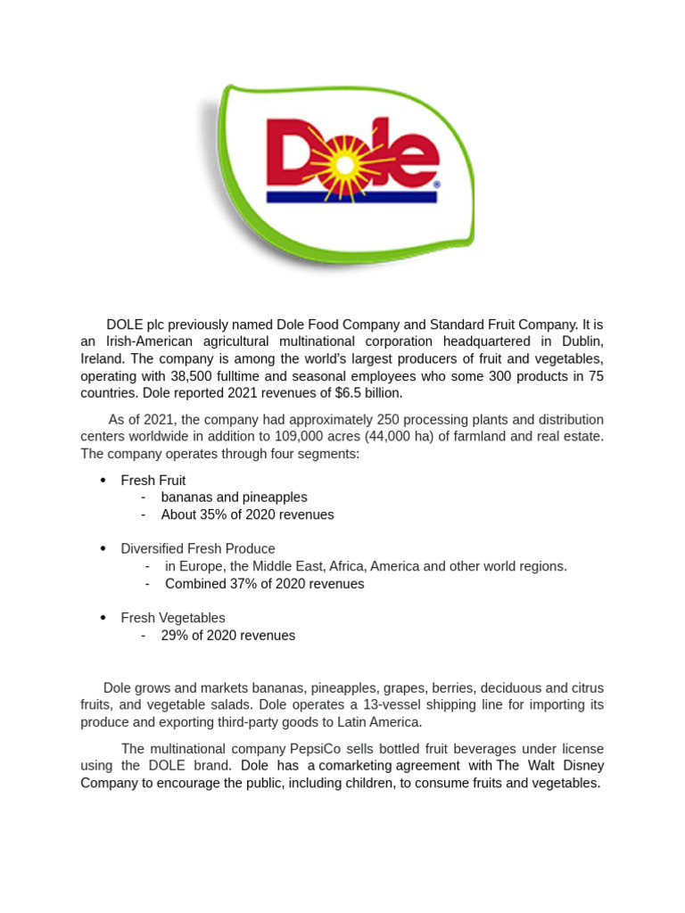 AB 141 - DOLE Financial Staments - Words Doc. Report | PDF