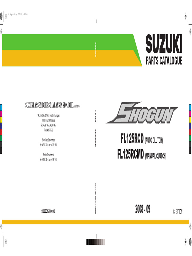 Shogun RR Parts Catalogue 2008 | PDF