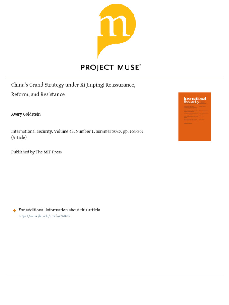 Chinas Grand Strategy Under Xi Jinping | PDF
