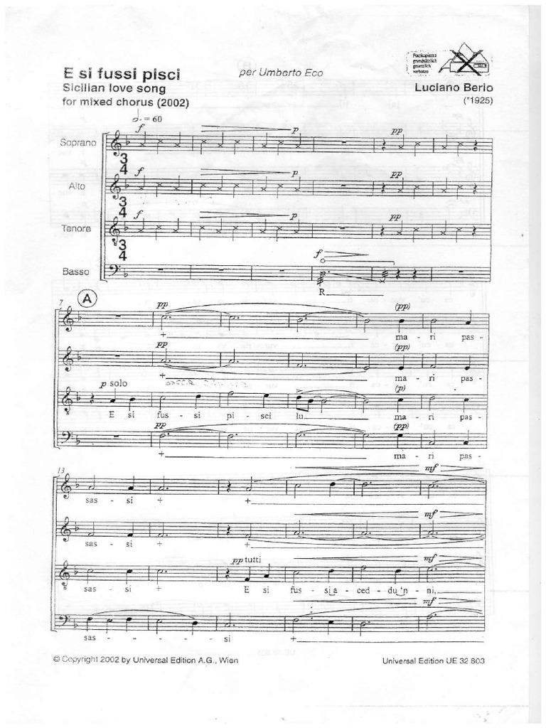 E Si Fussi Pisci | PDF