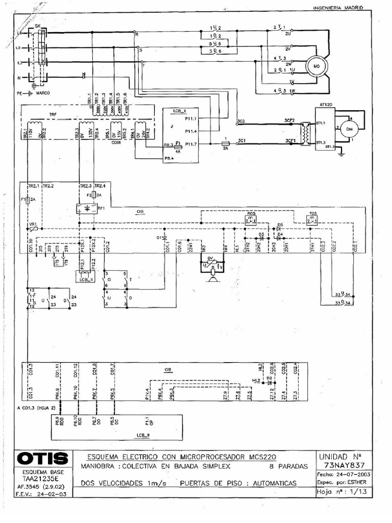 Otis Mcs220.Esquemas | PDF
