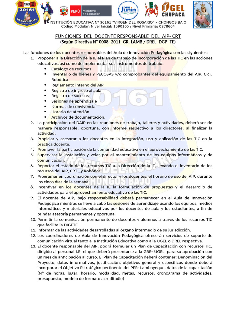 Funciones Del DAIP | PDF