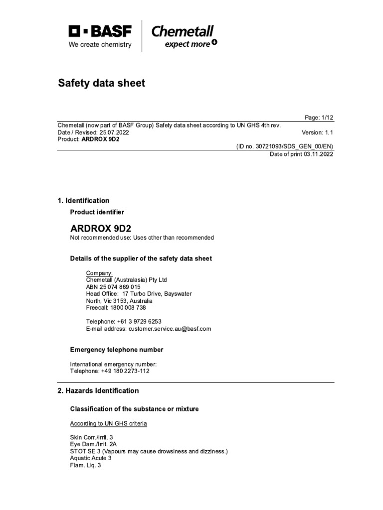 Ardrox 9D2 Jul22 | PDF