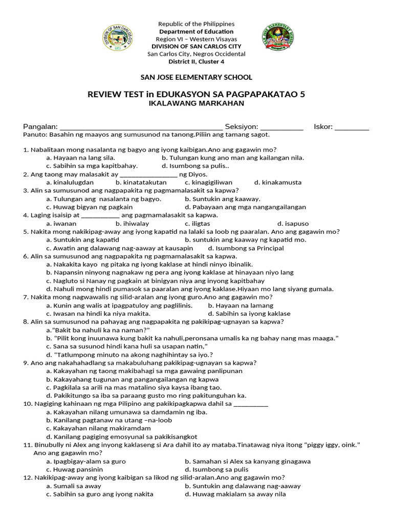 PT - Esp 5 - Q2 | PDF