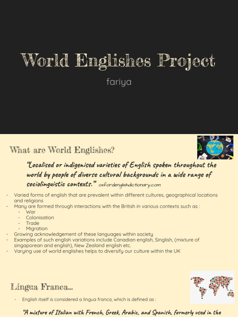 Fariya Malik - World Englishes | PDF
