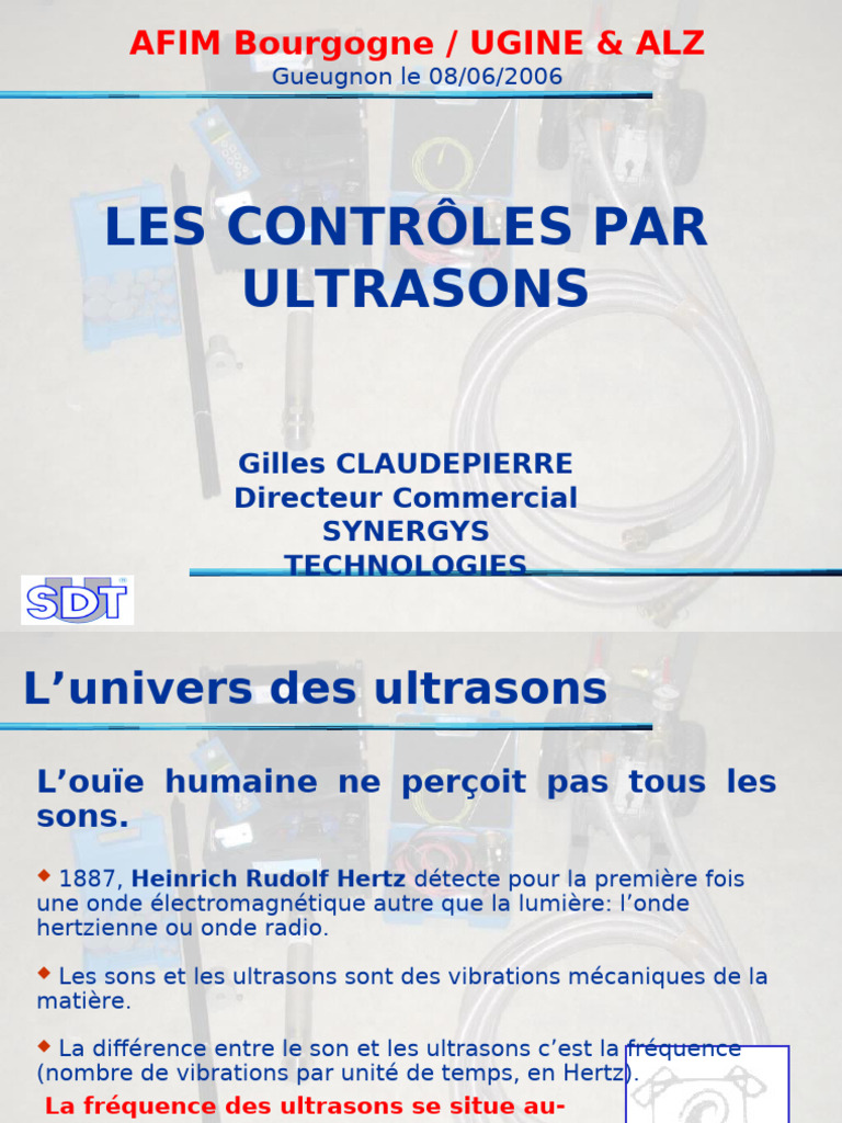 Presentation PPT Ultrasons SDT | PDF