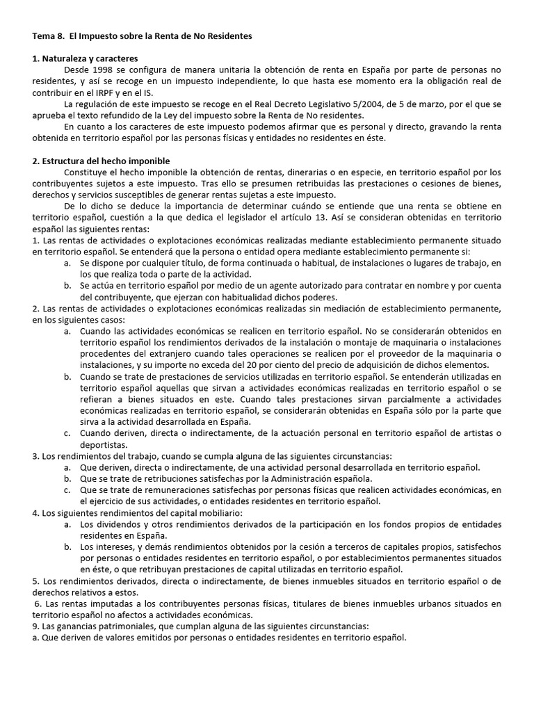 Tema 8 IRNR | PDF