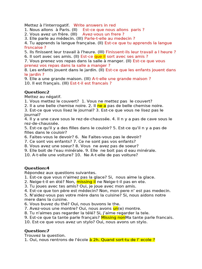 Sa1 French | PDF