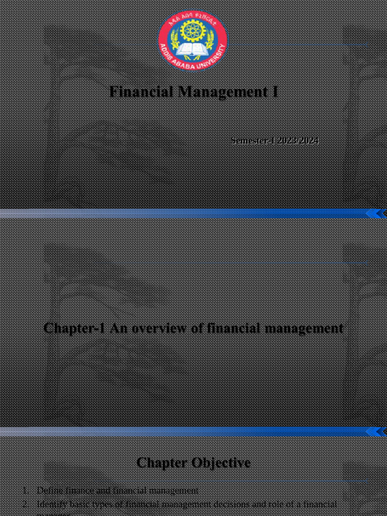 # Chapter 1 - Introduction To Financial Management | PDF | Investing ...