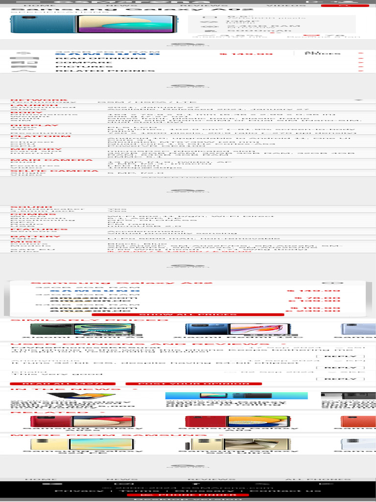 Samsung Galaxy A02 - Full Phone Specifications | PDF