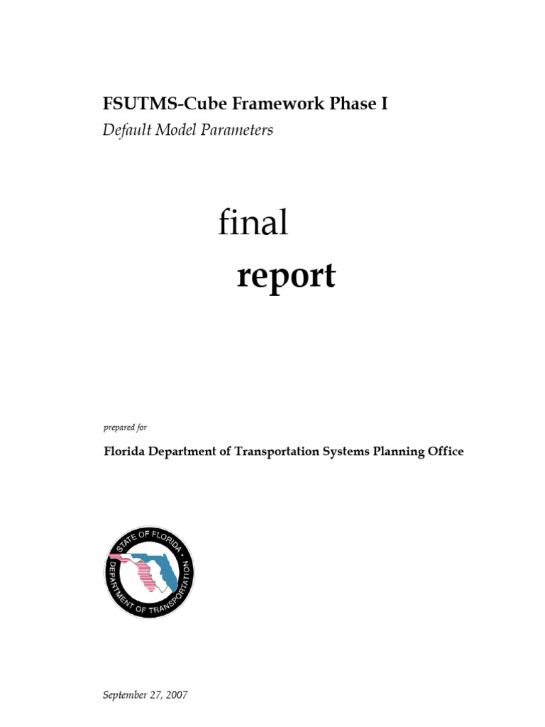 FSUTMS-Cube Parameters All-in-One Version 10-31-061 1 | PDF