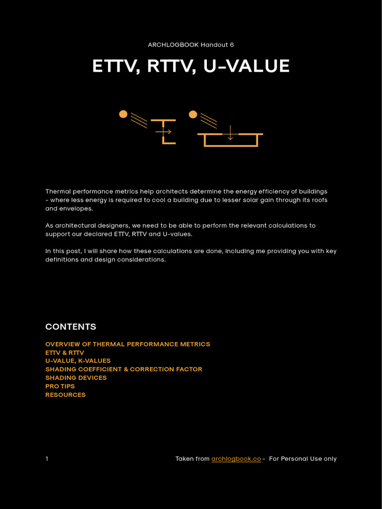 Handout 6 - ETTV RTTV U-Value | PDF