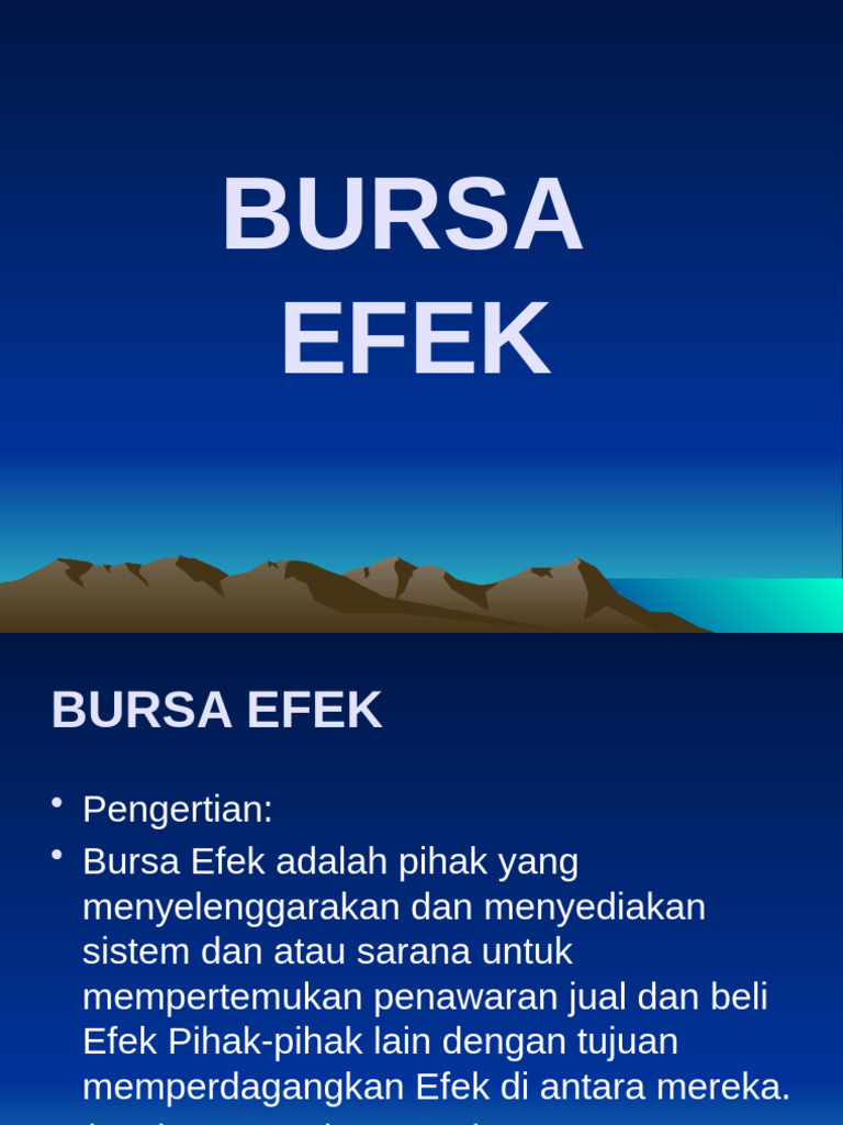 Bursa Efek Indonesia | PDF