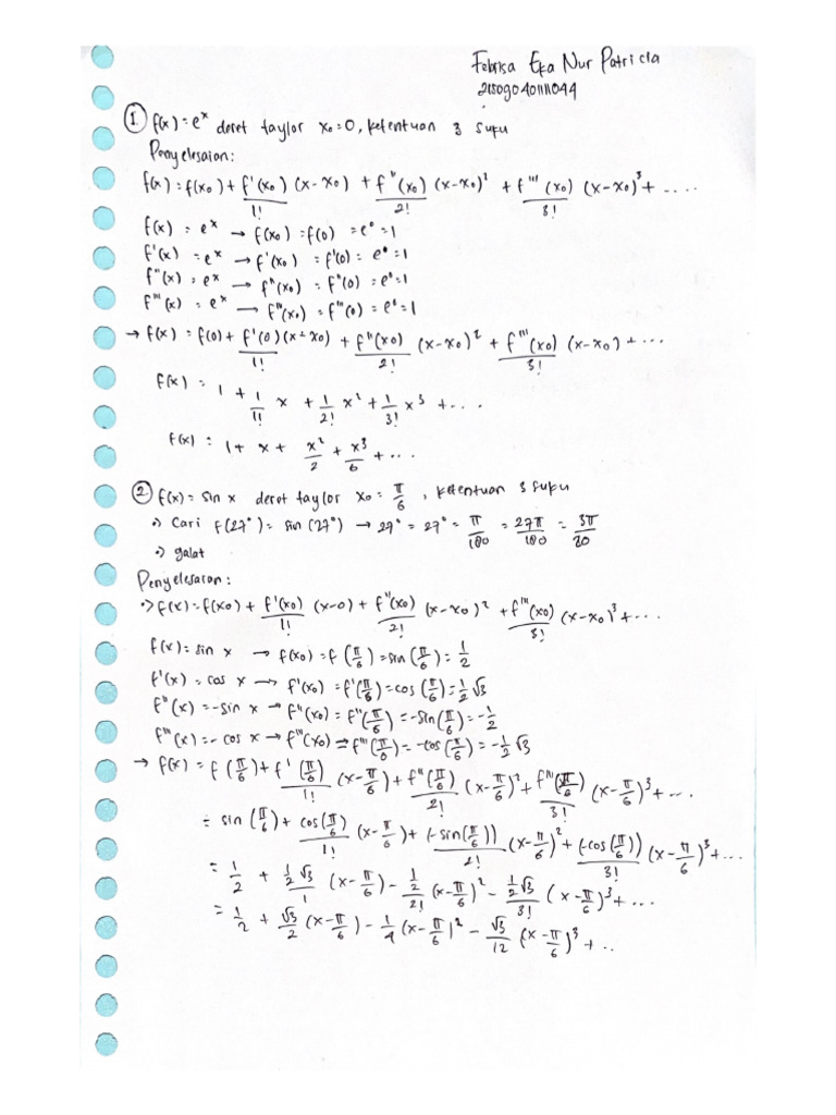 Febrisa Eka Nur P - Metode Numerik - T1 | PDF