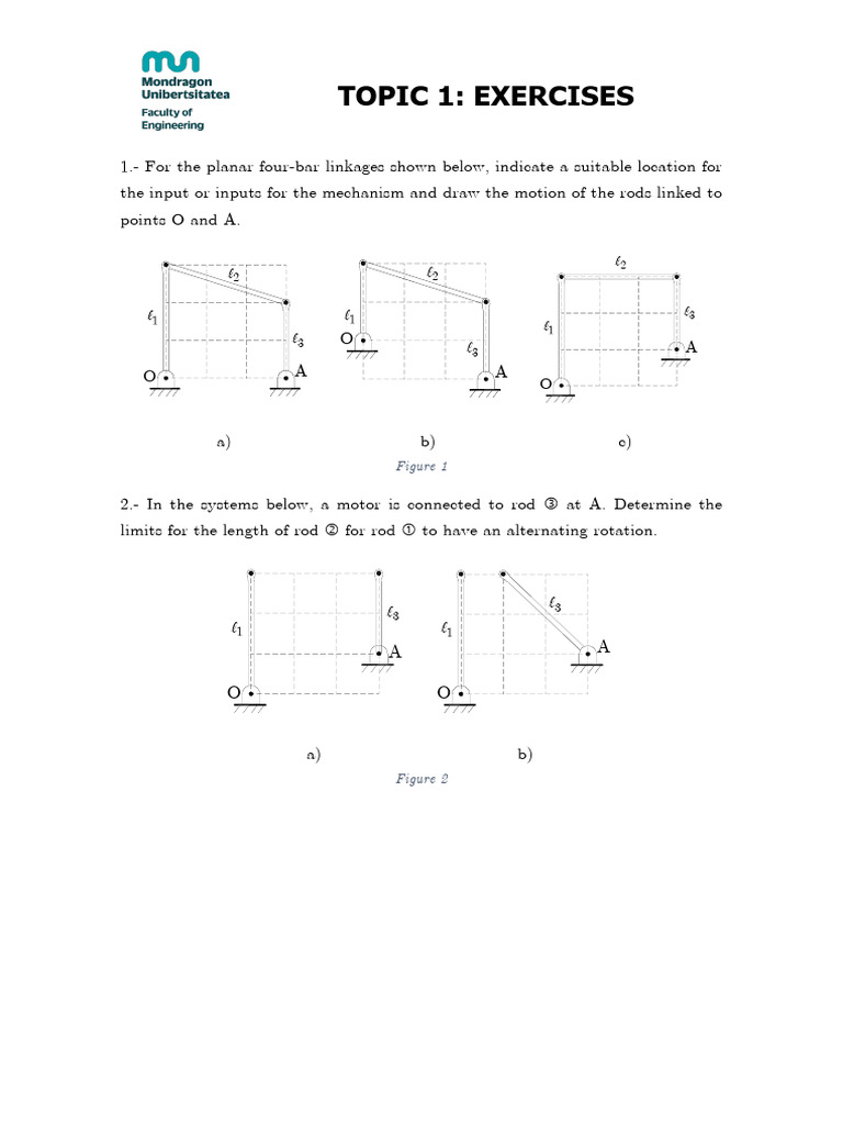 Design_of_mechanisms_exercises (3) | PDF