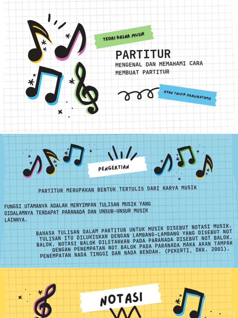Mengenal Dan Memahami Cara Membuat Partitur | PDF