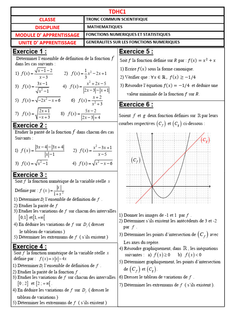TDHC1 ( fonctions ) | PDF