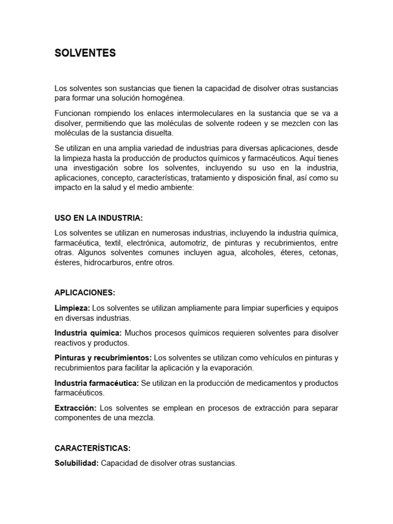 Solvent Es | PDF