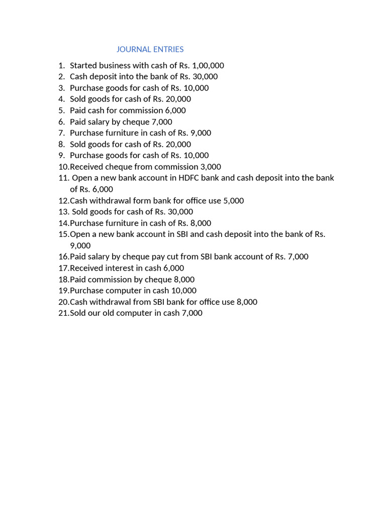 Journal Entries | PDF