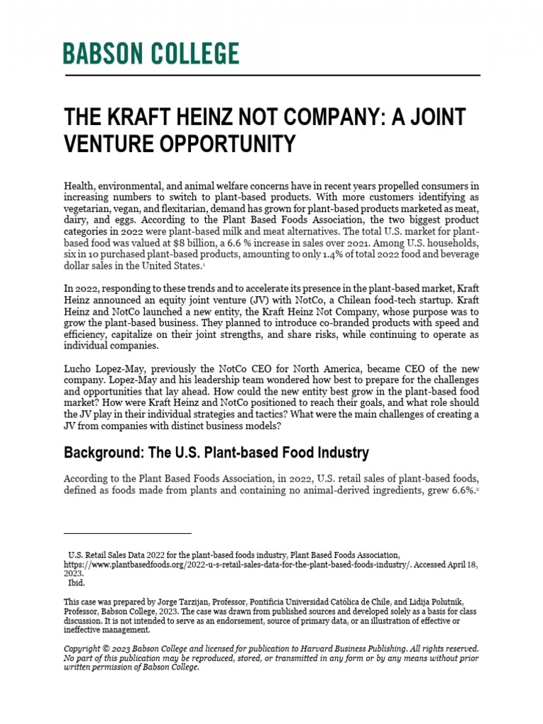 The Kraft Heinz Case | PDF