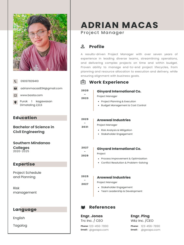 Simple Professional CV Resume | PDF