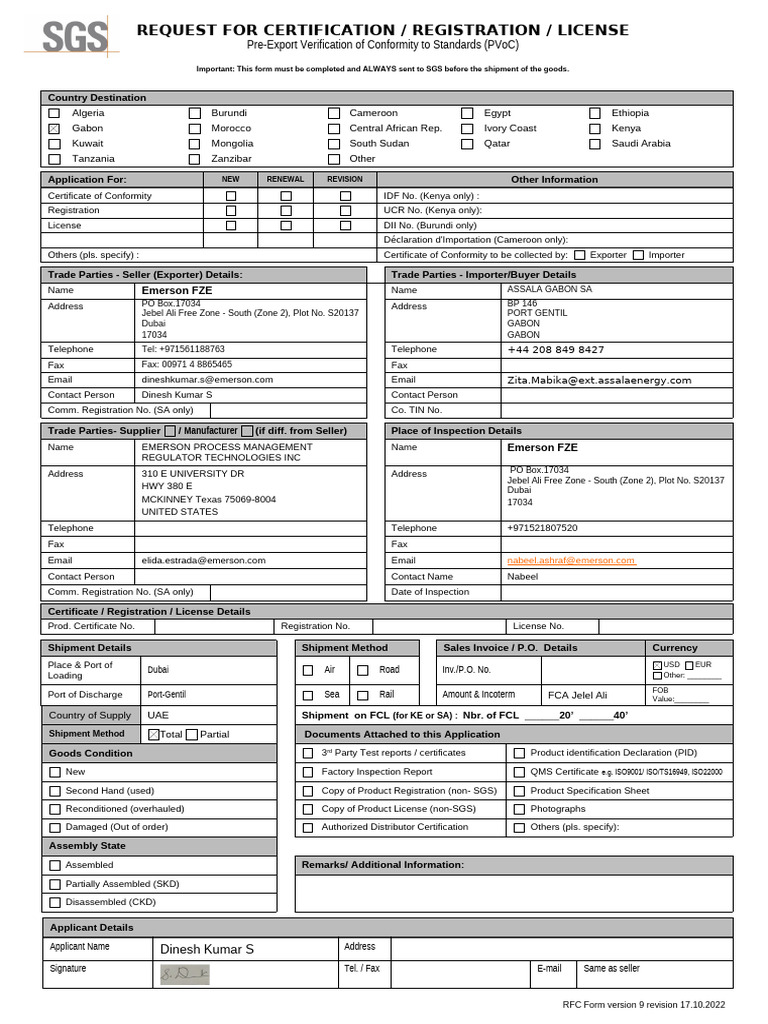 SGS-TFS-RFC - Perfect New Version | PDF