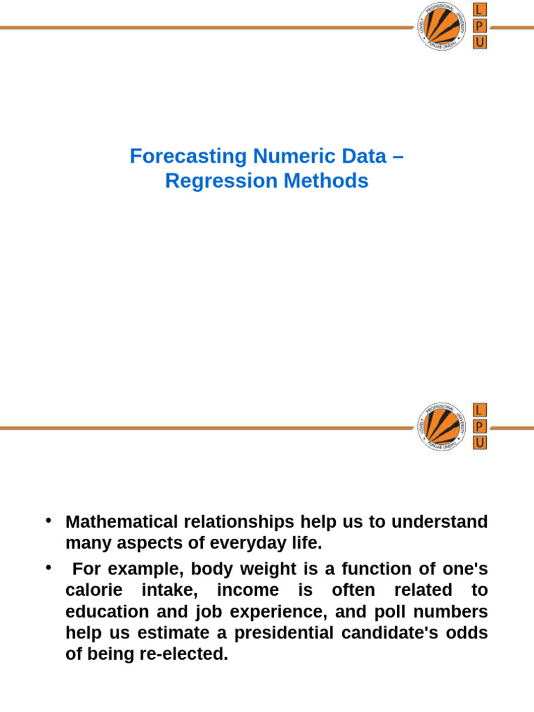 Forecasting Numeric Data Unit 3 | PDF