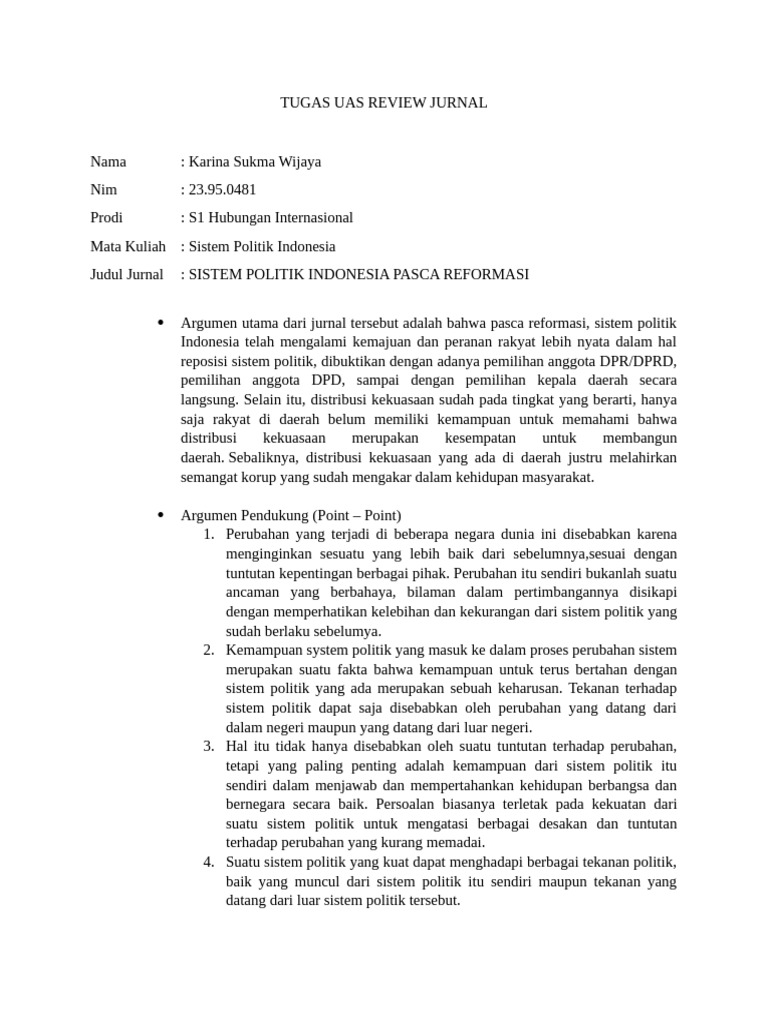 tugas uas review jurnal | PDF