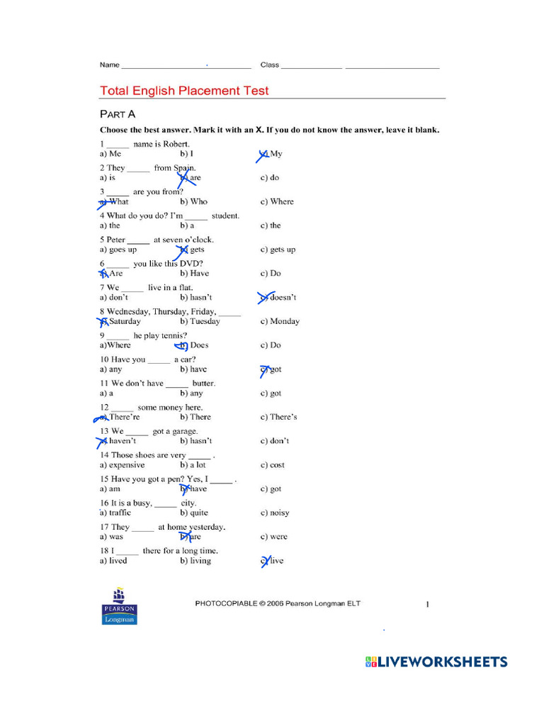 Placement Test - Victor | PDF