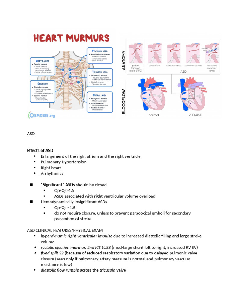 Effects of ASD: Hyperdynamic Right Ventricular Impulse Systolic ...