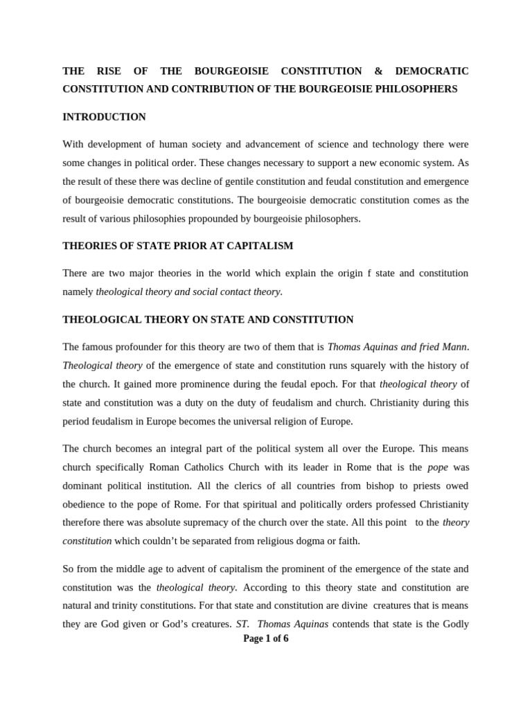 3-Theories of State and Constutution | PDF