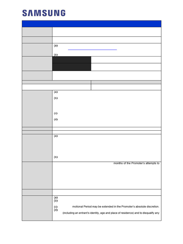 Samsung Ultimate Galaxy Competition | PDF