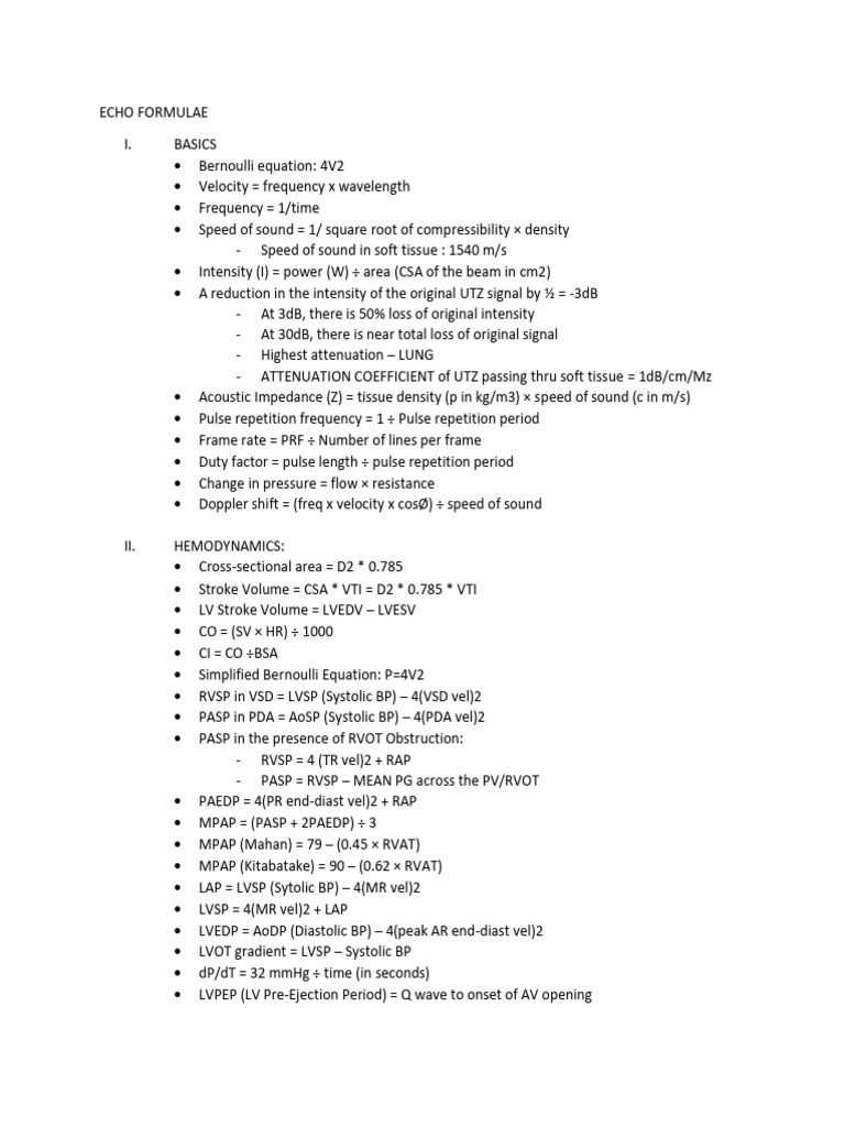 Formulas | PDF