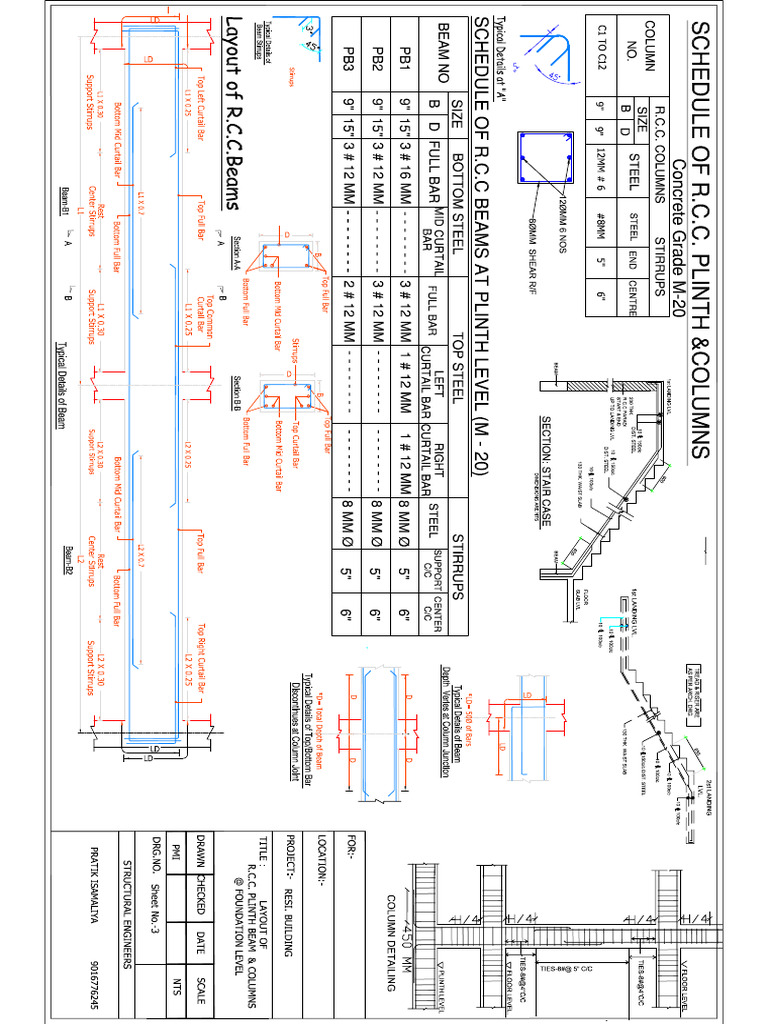 Plinth and Columns Details | PDF