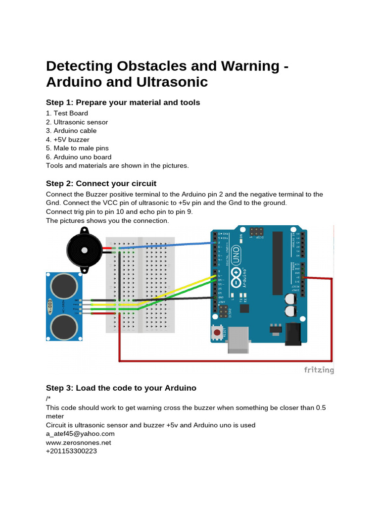 Ultrasonic Sensor | PDF