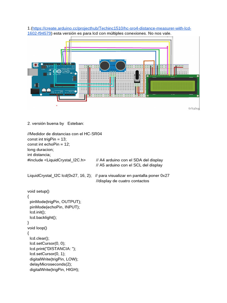 Sensor Distance Arduino HC-SR04 Display | PDF | Computers