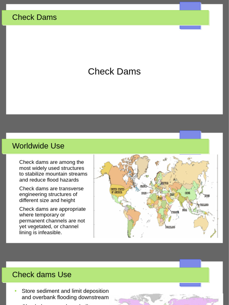 Presentation4 Check Dams | PDF | Dam | Technology & Engineering