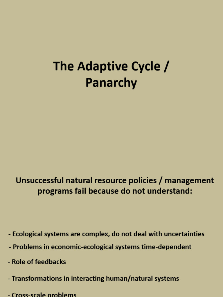 09-Adaptive Cycle and Panarchy 2012 113501 | PDF