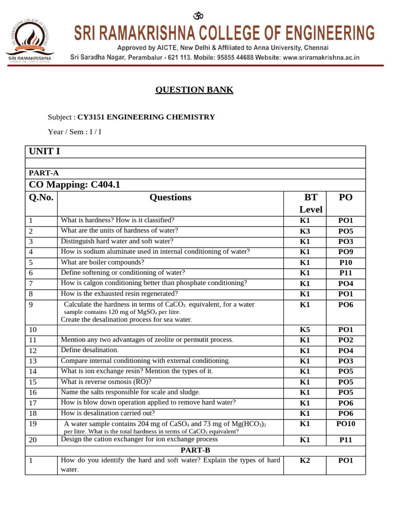 15.Unit wise very short answer questions (BT) | PDF