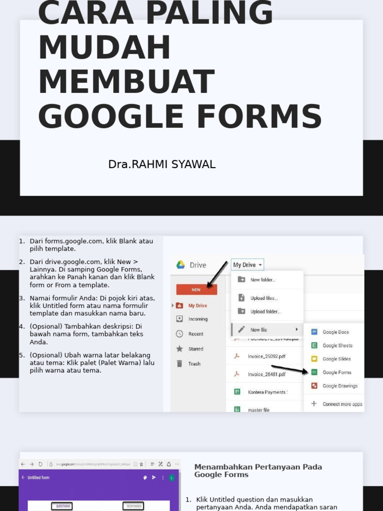 Cara Paling Mudah Membuat Google Forms | PDF