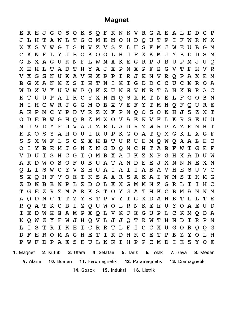 Magnet - Word Search Labs | PDF