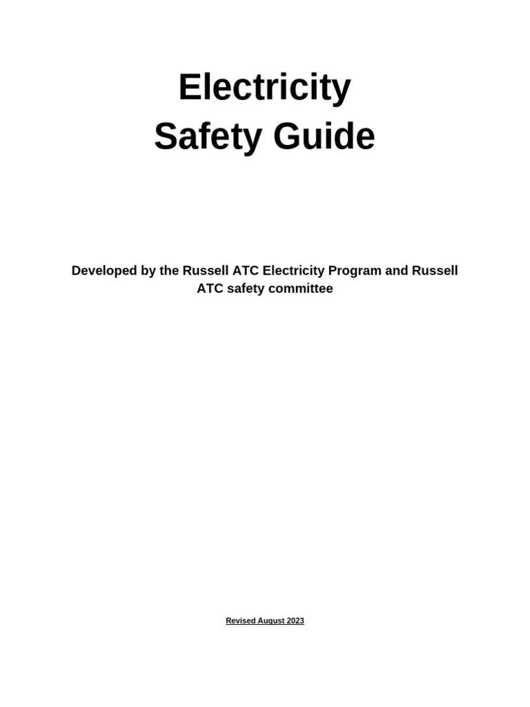 RATC Electricity Safety Plan | PDF