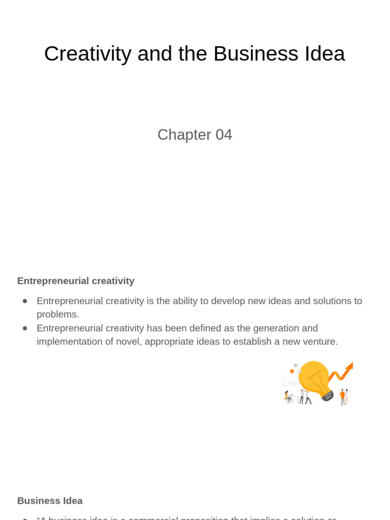 Creativity and The Business Idea Chapter 4 | PDF