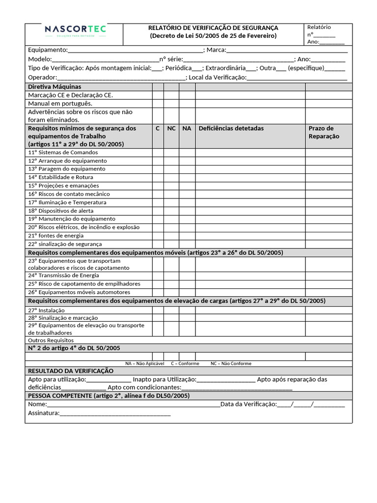 Verificação DL50 - 2005 | PDF