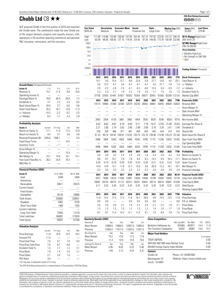 CB Investment Report | PDF