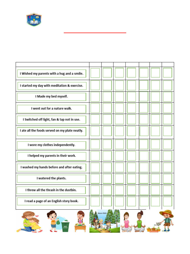 Grade 2 Holiday Homework Checklist | PDF | Grandparent | Foods