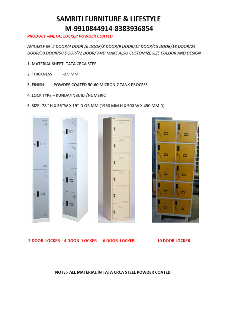 6 Door Personal Locker | PDF | Door | Home & Garden