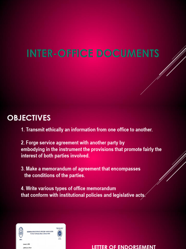 Inter Office Documents | PDF