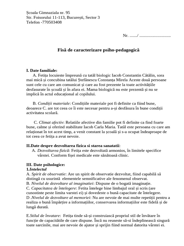 Caracterizare Tribunal | PDF