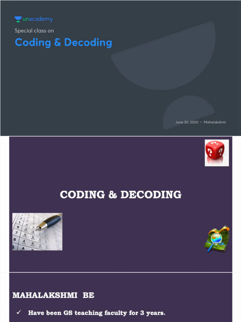Coding Decoding With Anno | PDF